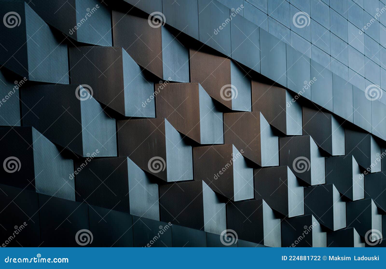 Architectural Pattern From The Windows And Ventilated Facade Of A Multi ...