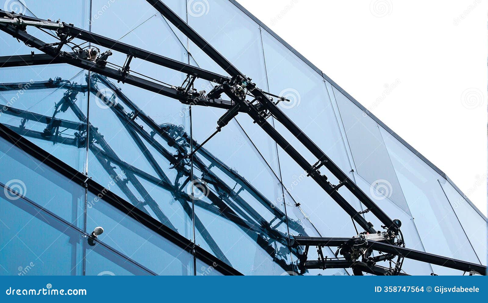 Abstract Architectural Pattern with Diagonal Bracing on Sleek High Rise ...