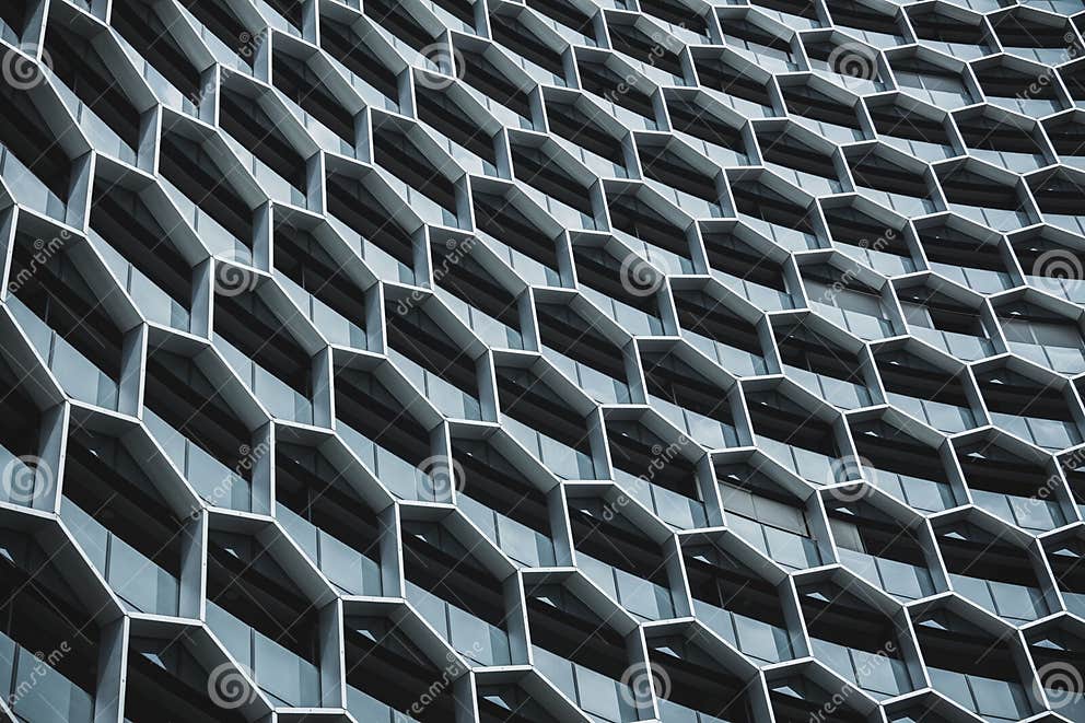 Abstract Architectural Pattern of a Modern Building Facade with ...