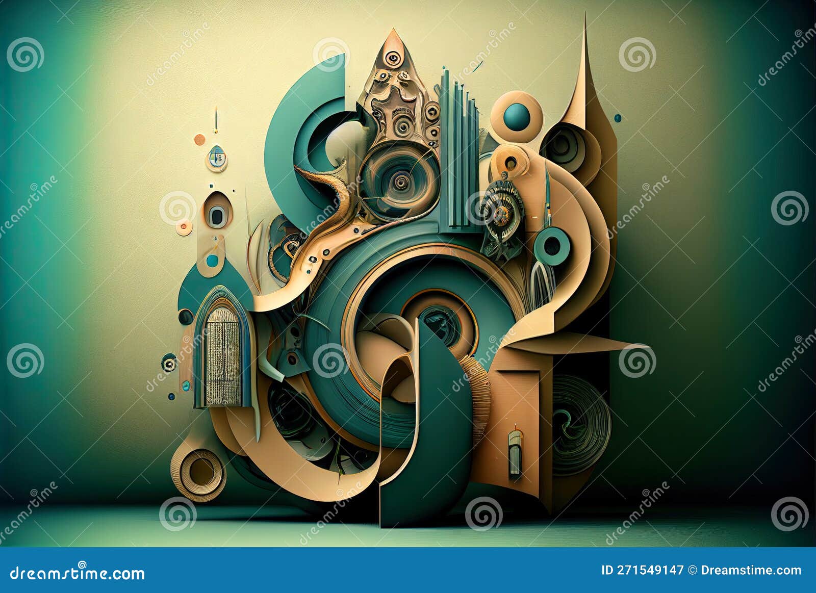 Abstract Architectural Retro Composition in Surrealism Style. Retro ...