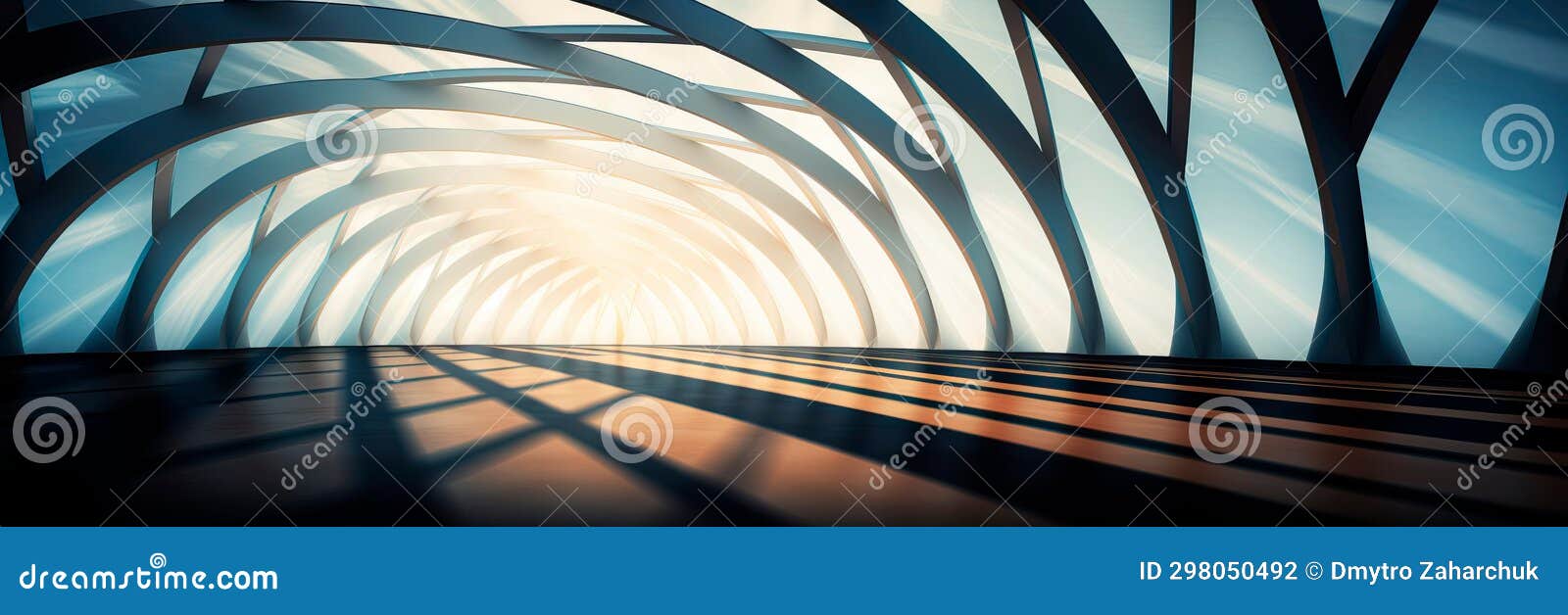 Abstract Architectural Shadows Cast by Futuristic Skylights, Creating a ...