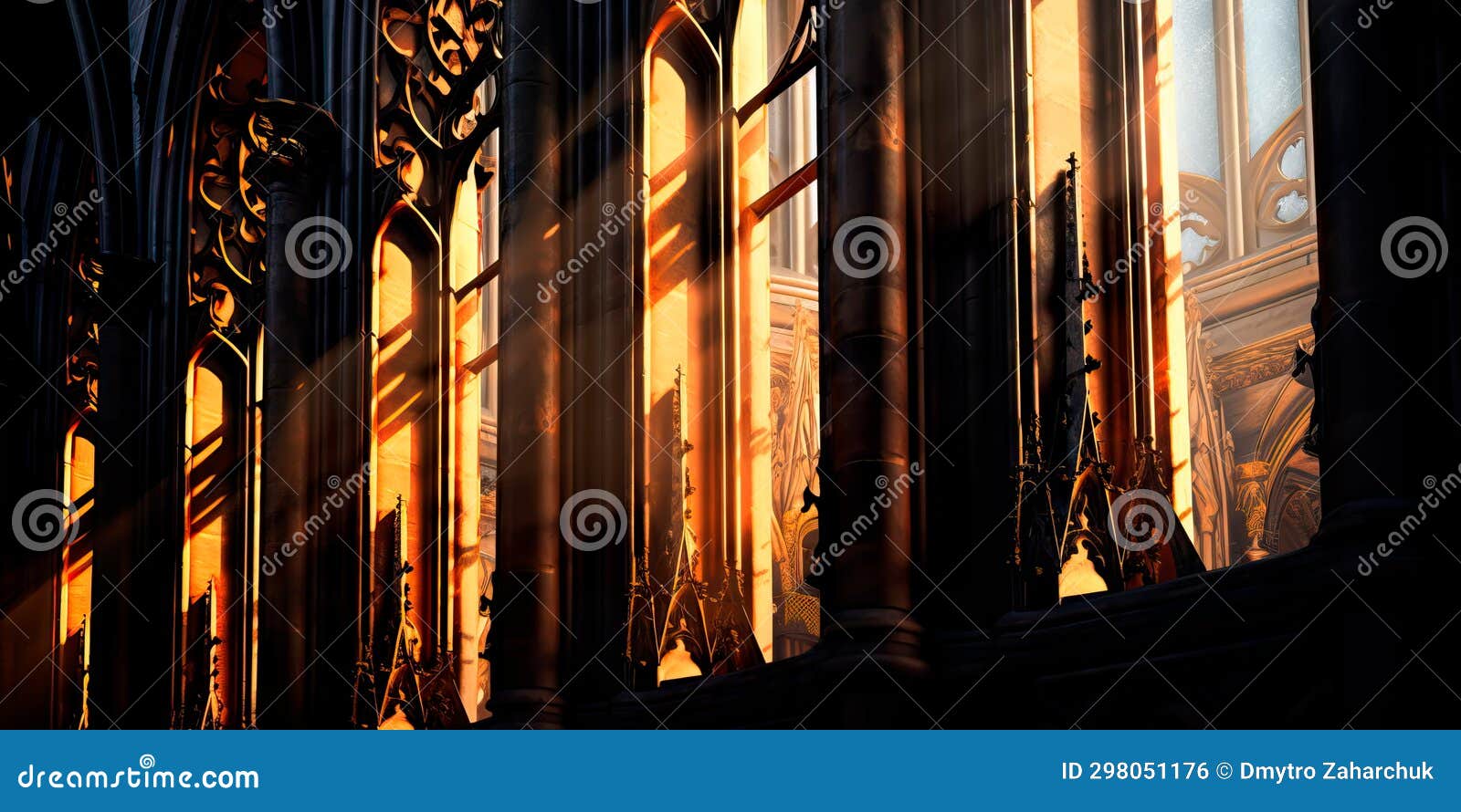 Abstract Architectural Shadows in the Context of a Gothic Cathedral ...