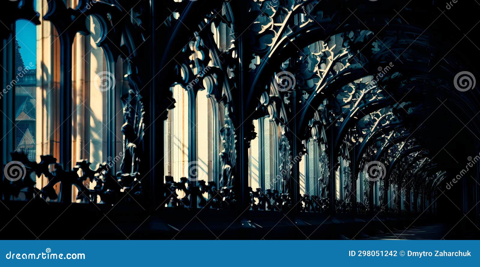 Abstract Architectural Shadows in the Context of a Gothic Cathedral ...