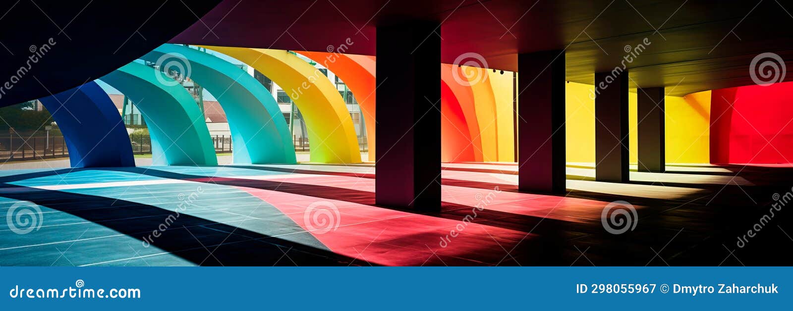 Abstract Architectural Shadows in an Underpass Setting, Capturing the ...