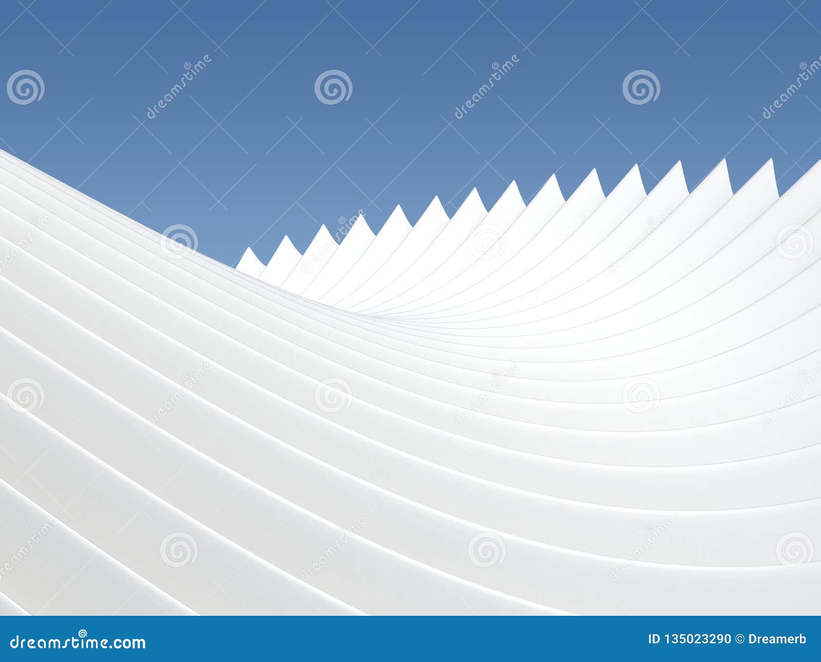 Abstract Architectural Shape. Wavy Shape. Stock Illustration ...