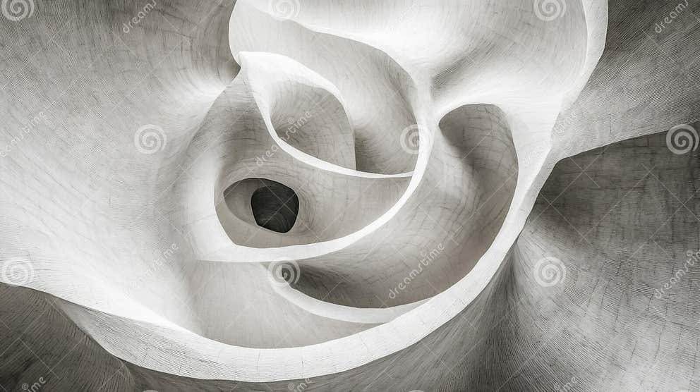 Abstract Architectural Structure with Intertwining Curves Stock ...