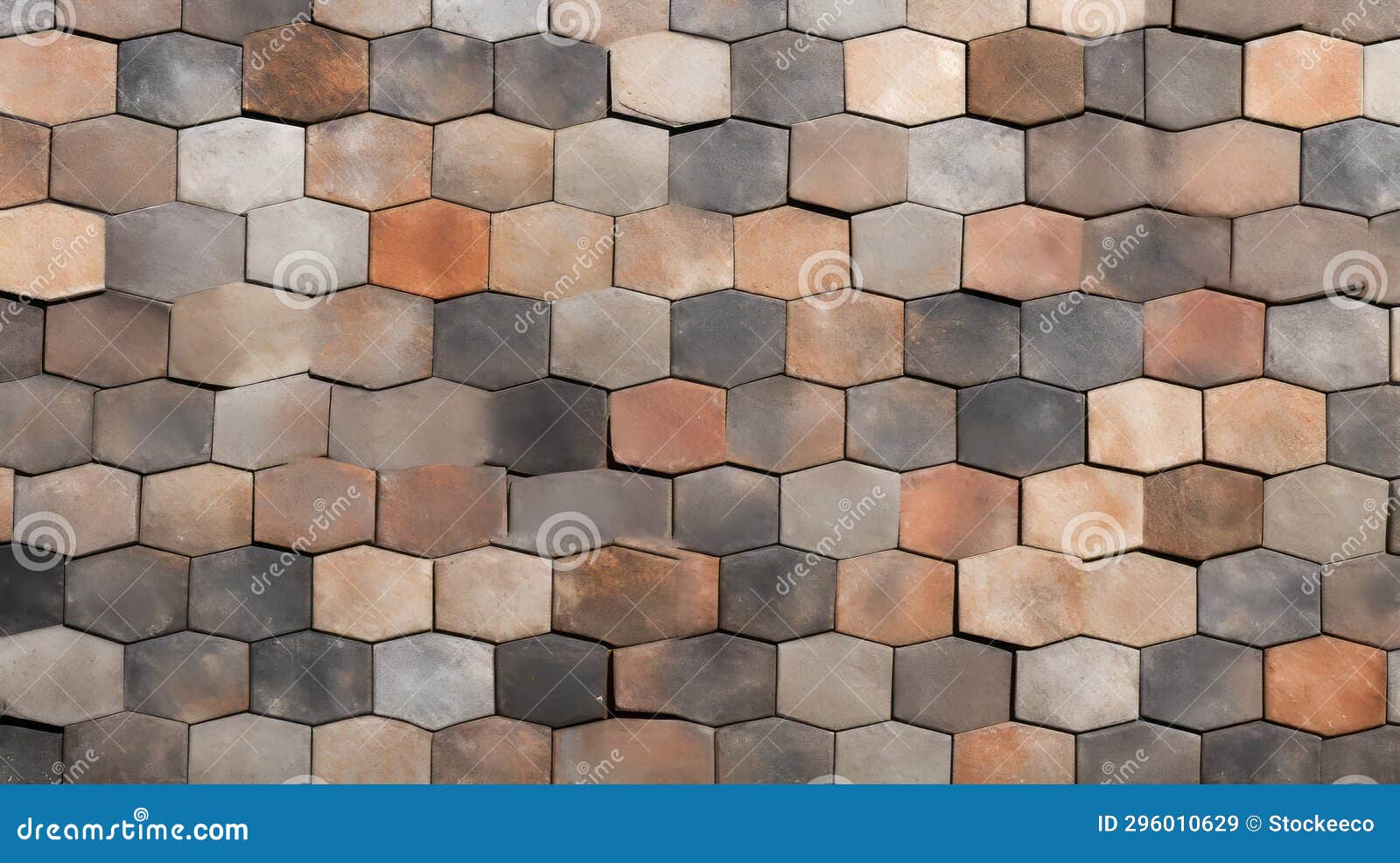Abstract Architectural Tile Patterns in Hexagonal Shapes Stock ...