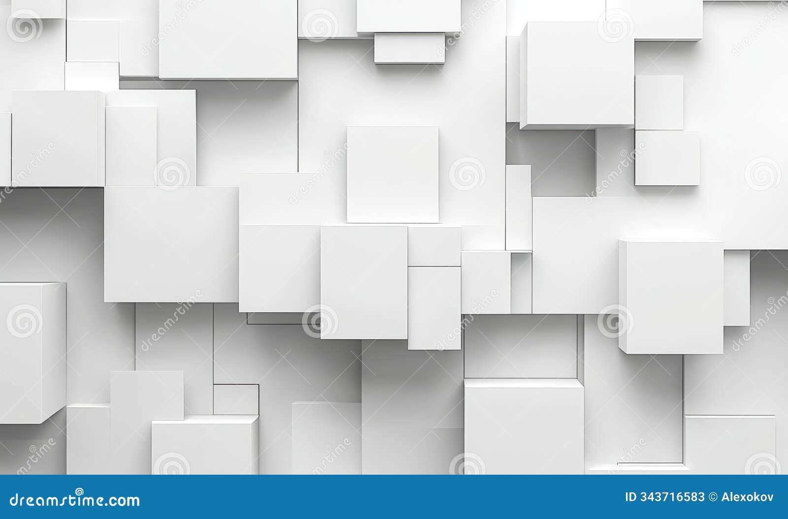 Abstract Architectural Wall Pattern with 3D Cubes for Modern Building ...