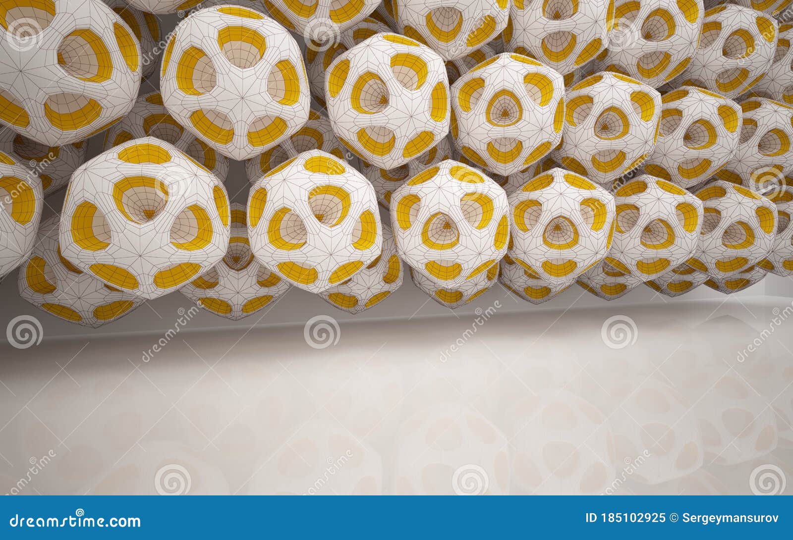 Abstract Architectural White Interior of a Minimalist House with Large ...