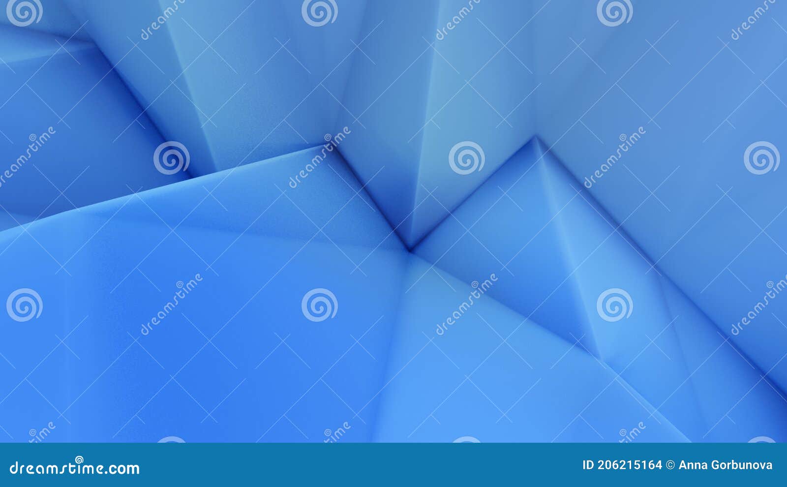 Abstract Architecture Background Blue Triangle Pattern 3d Render Stock ...