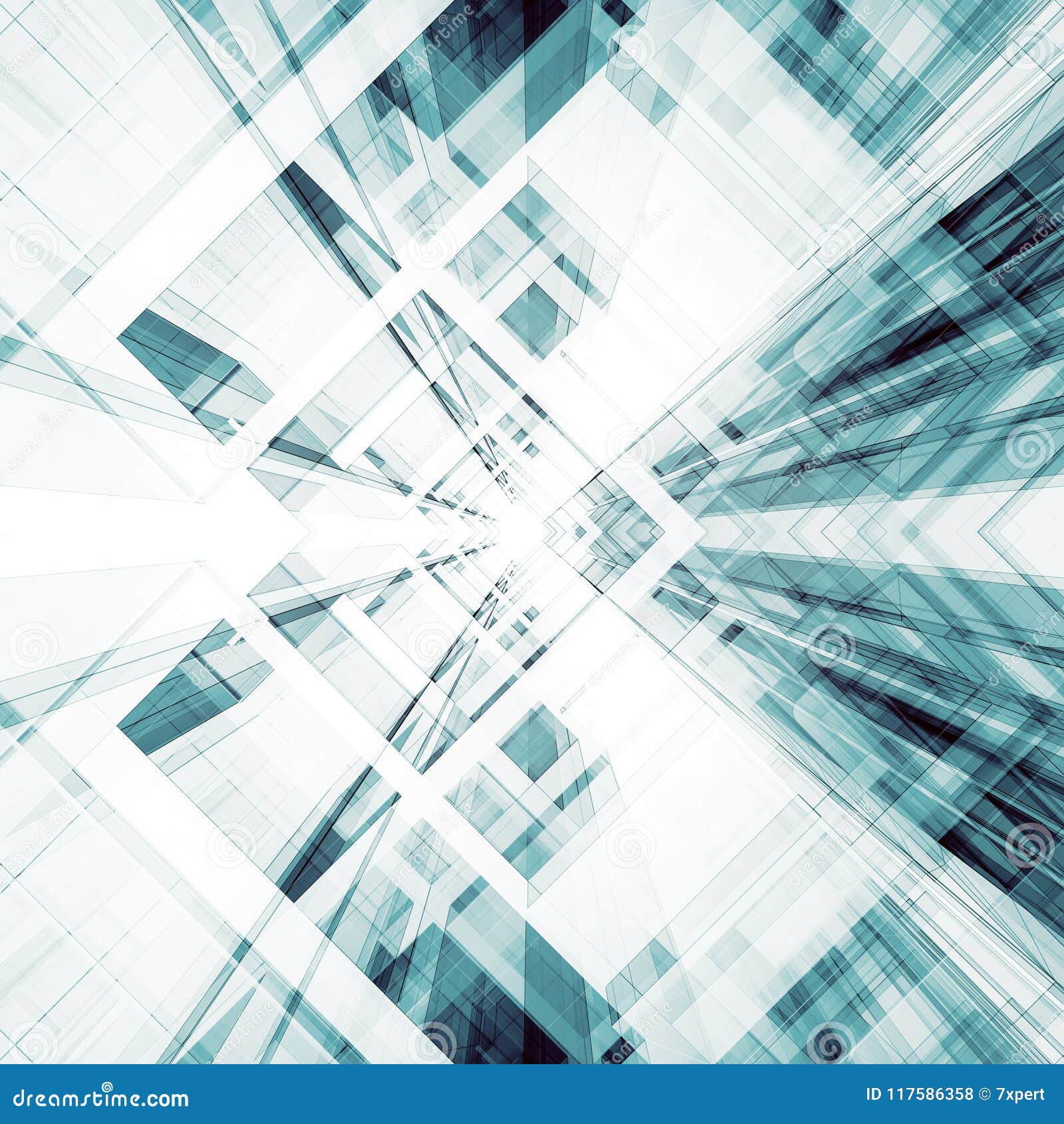 Abstract Architecture Background 3d Rendering Stock Illustration Illustration Of Construction