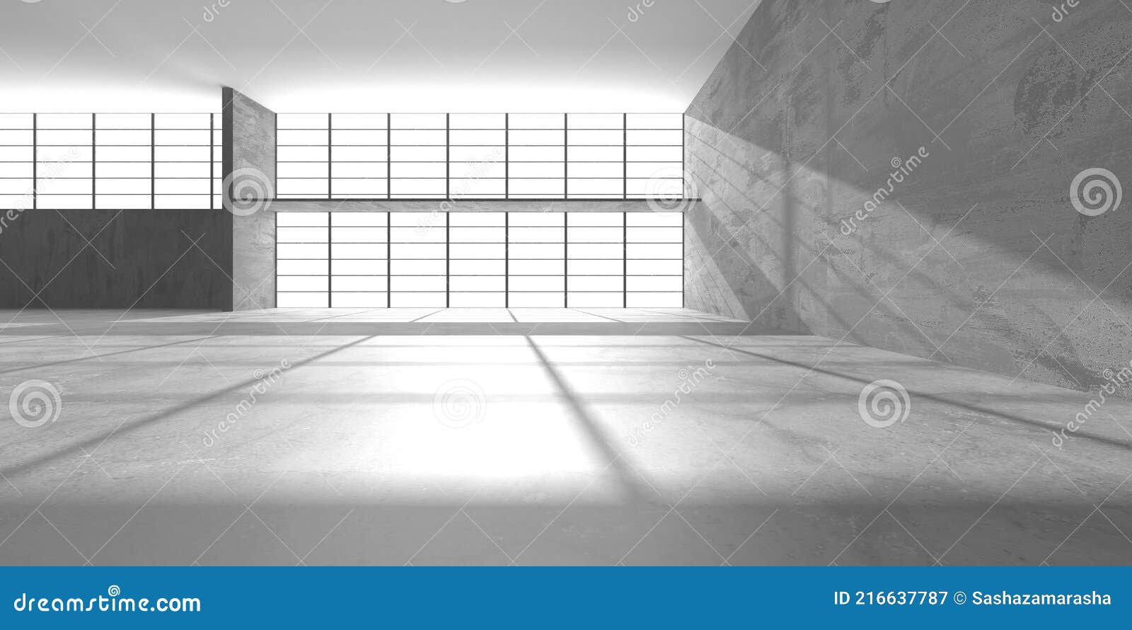 Abstract Architecture Background. Empty Rough Concrete Interior Stock ...