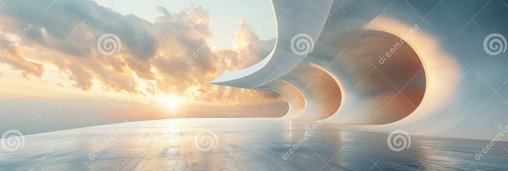 Abstract Architecture Background. Futuristic Interior Design. Stock ...