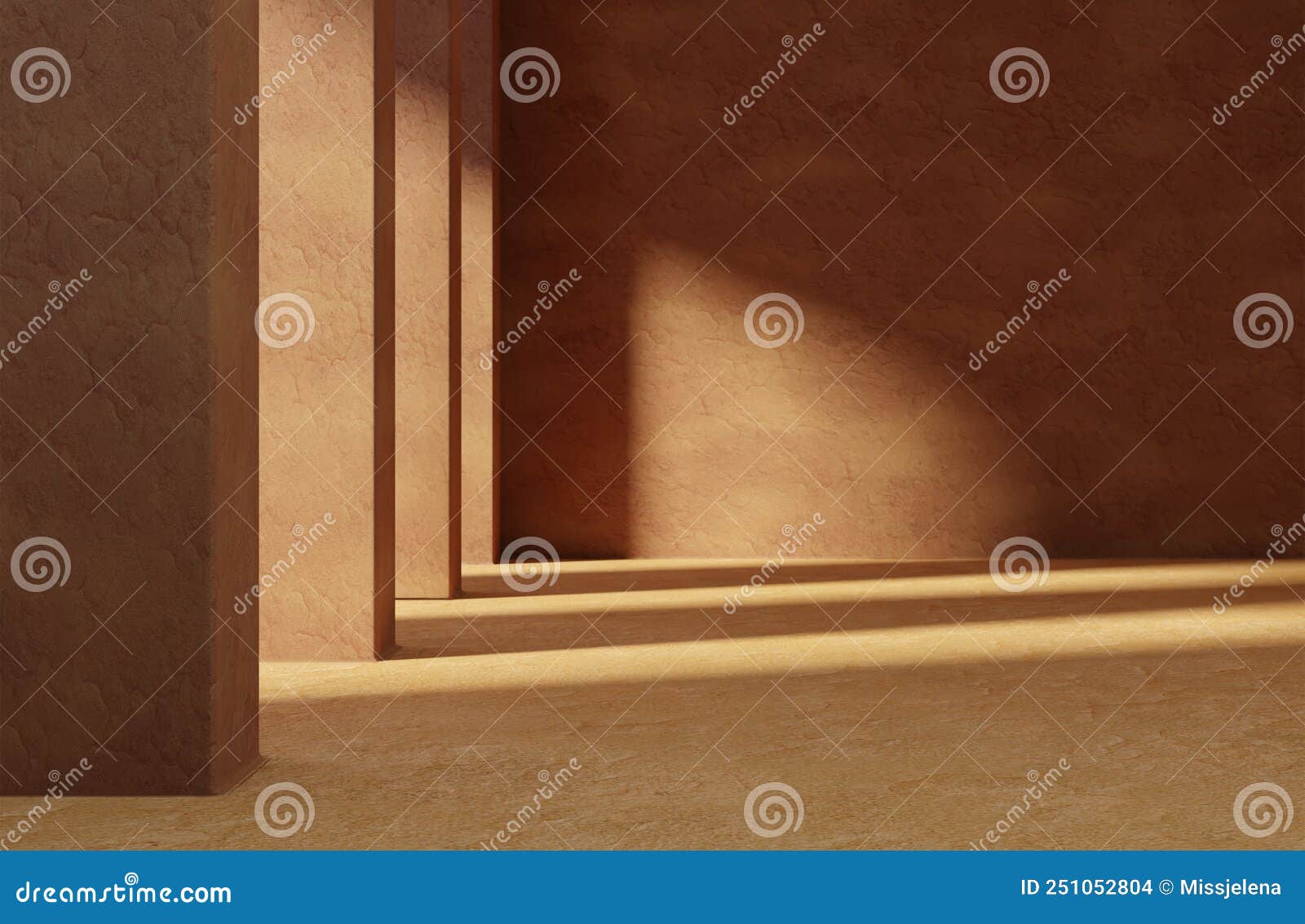 Abstract Architecture Background Hall with Stone Columns and Window ...