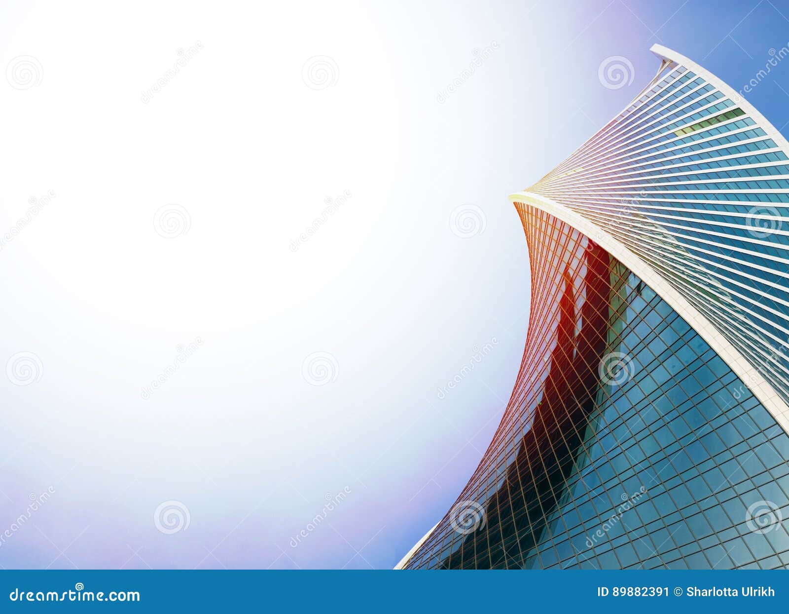 Abstract Architecture Background. Skyscraper with Sunlight. Stock Image ...