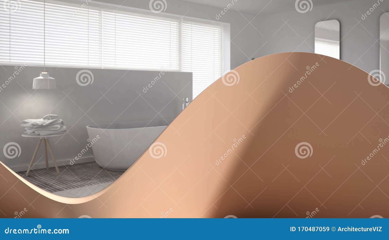 Abstract Architecture Background, Wavy Fluid Shape, Creative Wall ...