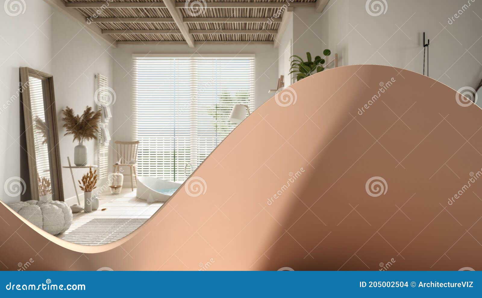 Abstract Architecture Background, Wavy Fluid Shape, Creative Wall ...