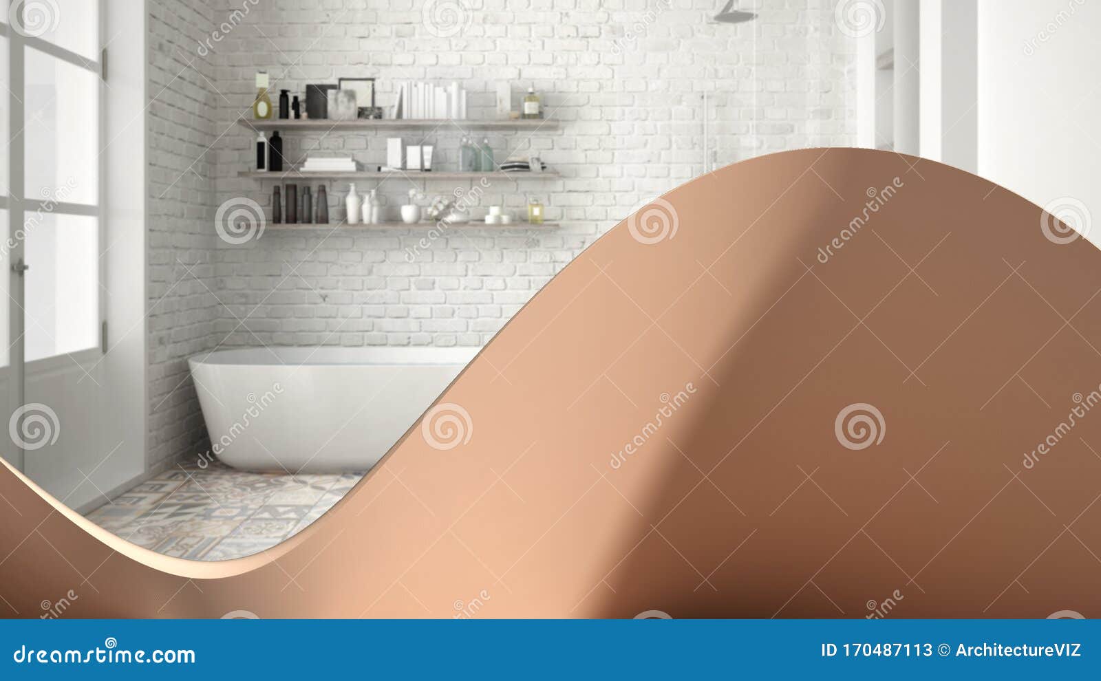 Abstract Architecture Background, Wavy Fluid Shape, Creative Wall ...