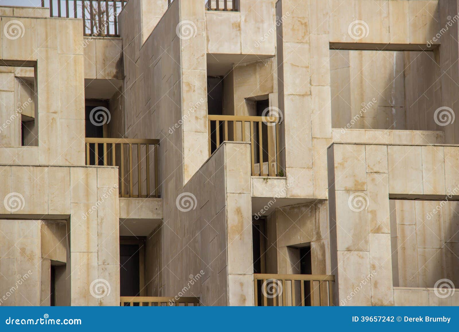 Abstract Architecture of Balconies Stock Photo - Image of angle ...