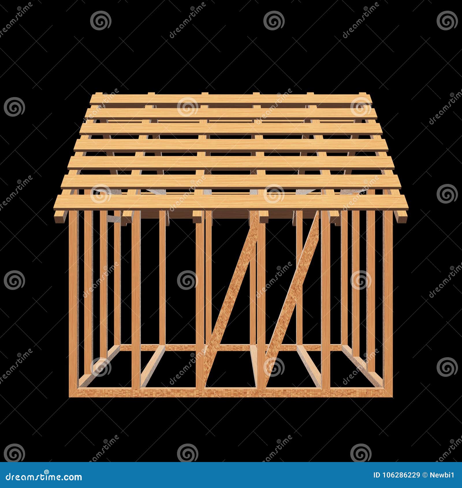 Wooden framing house stock illustration. Illustration of plank - 106286229