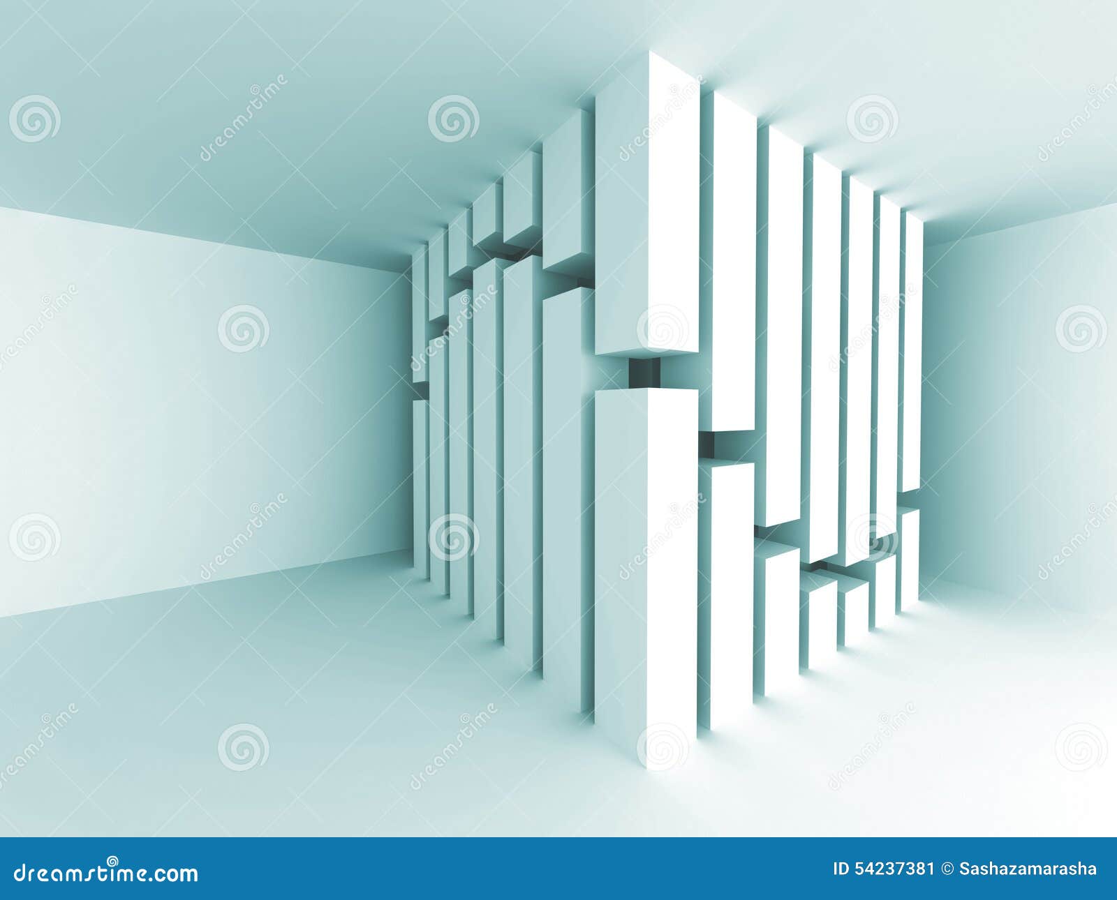 Abstract Architecture Column Concept Empty Room Interior Background ...
