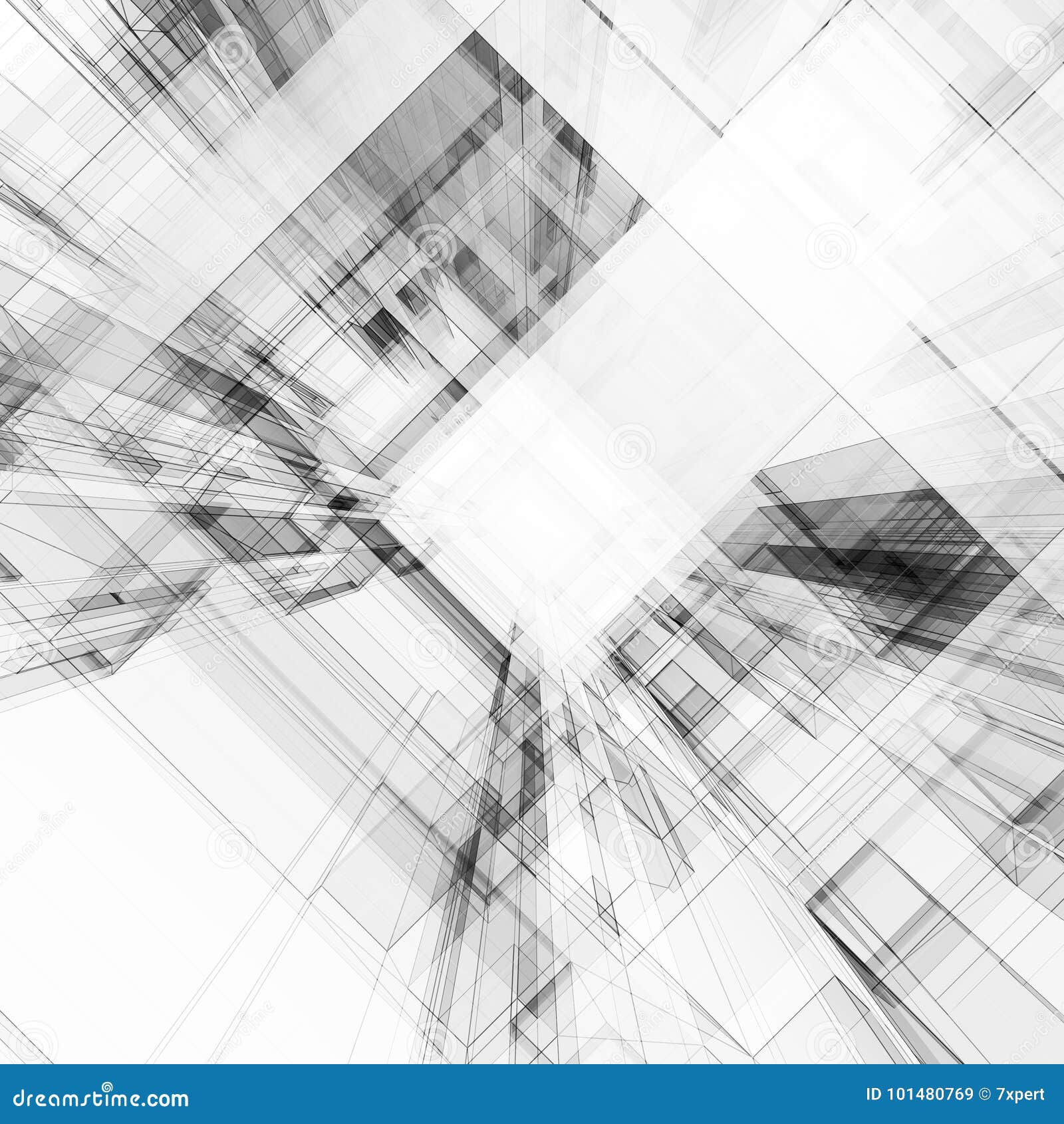 Abstract Architecture 3d Rendering Stock Image Image Of Colors Vibrant 101480769