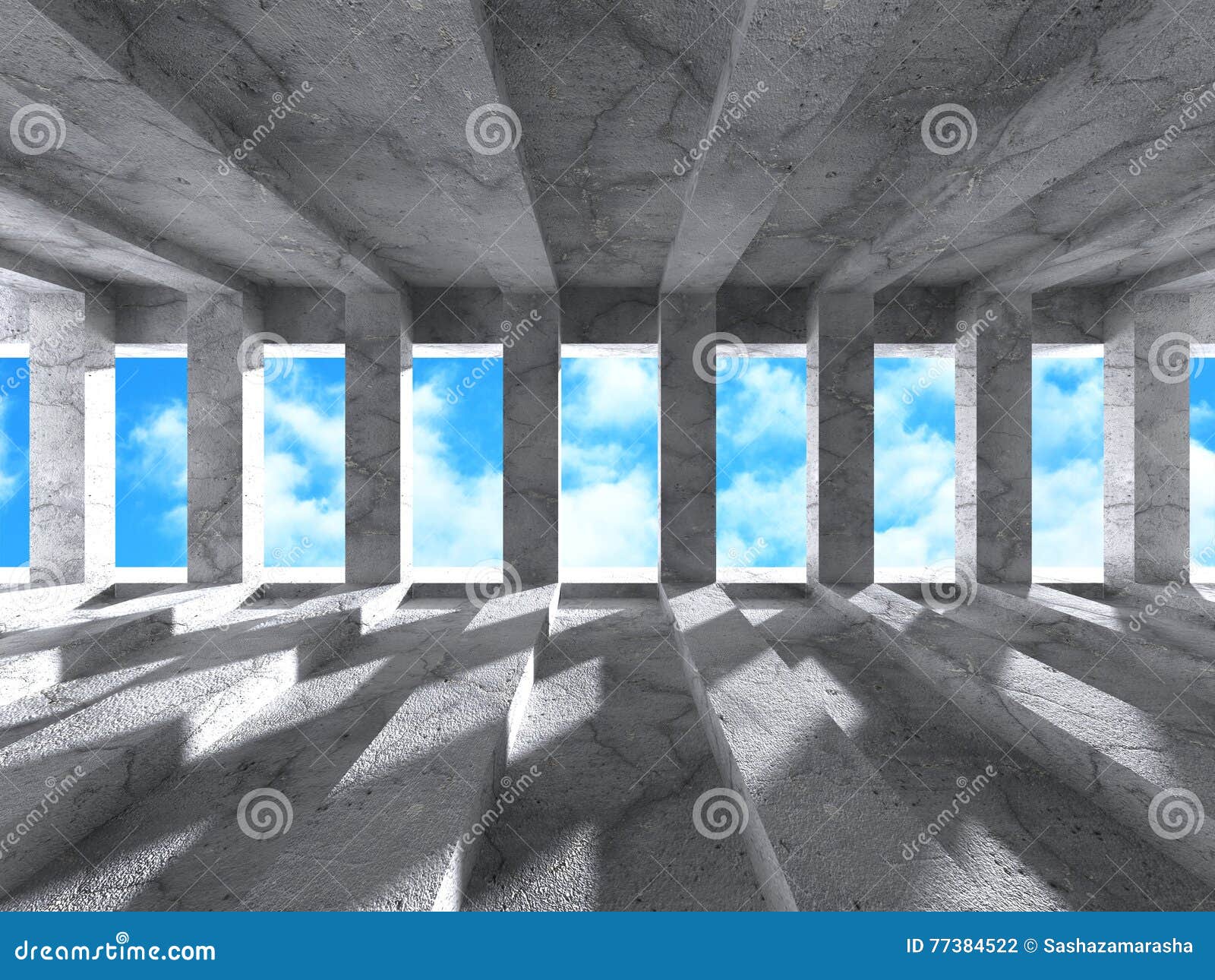 Abstract Architecture Concrete Columns Design Background Stock ...