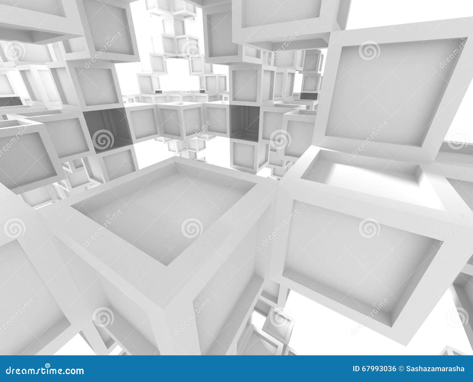 Abstract Architecture Cubes Design Background Stock Illustration ...