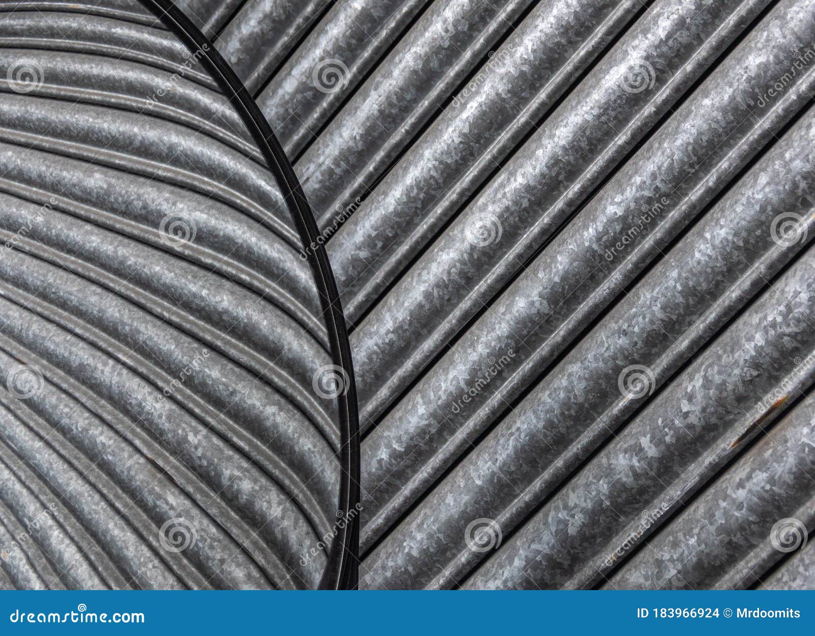 Abstract Architecture of Curved Mirror and Shutters Stock Photo - Image ...