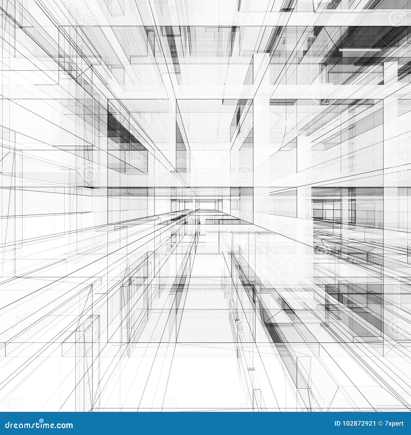 Abstract Architecture 3d Rendering Stock Image Image Of Colors Design 102872921