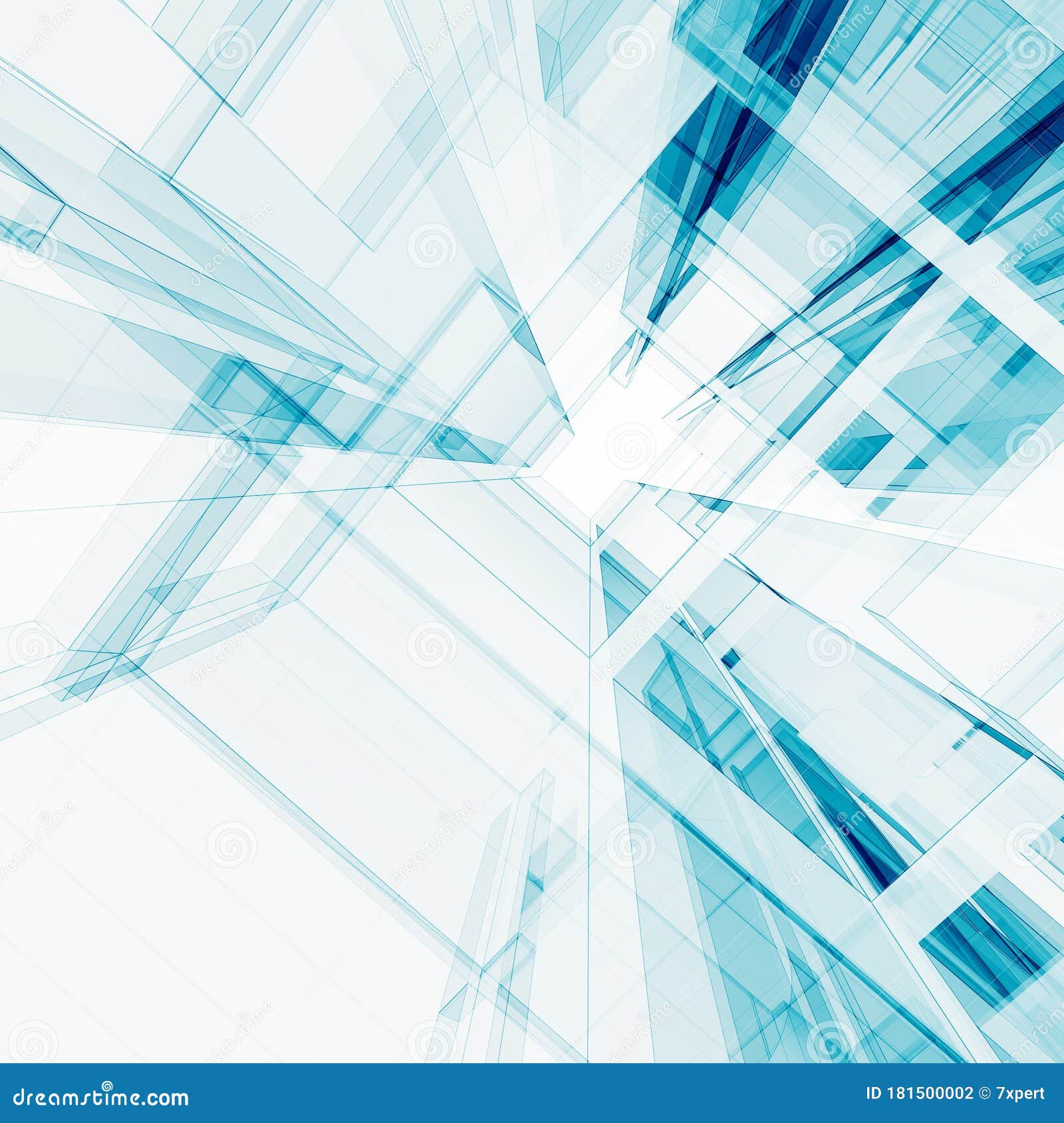 Abstract Architecture 3d Rendering Stock Illustration Illustration Of Vibrant Reflection