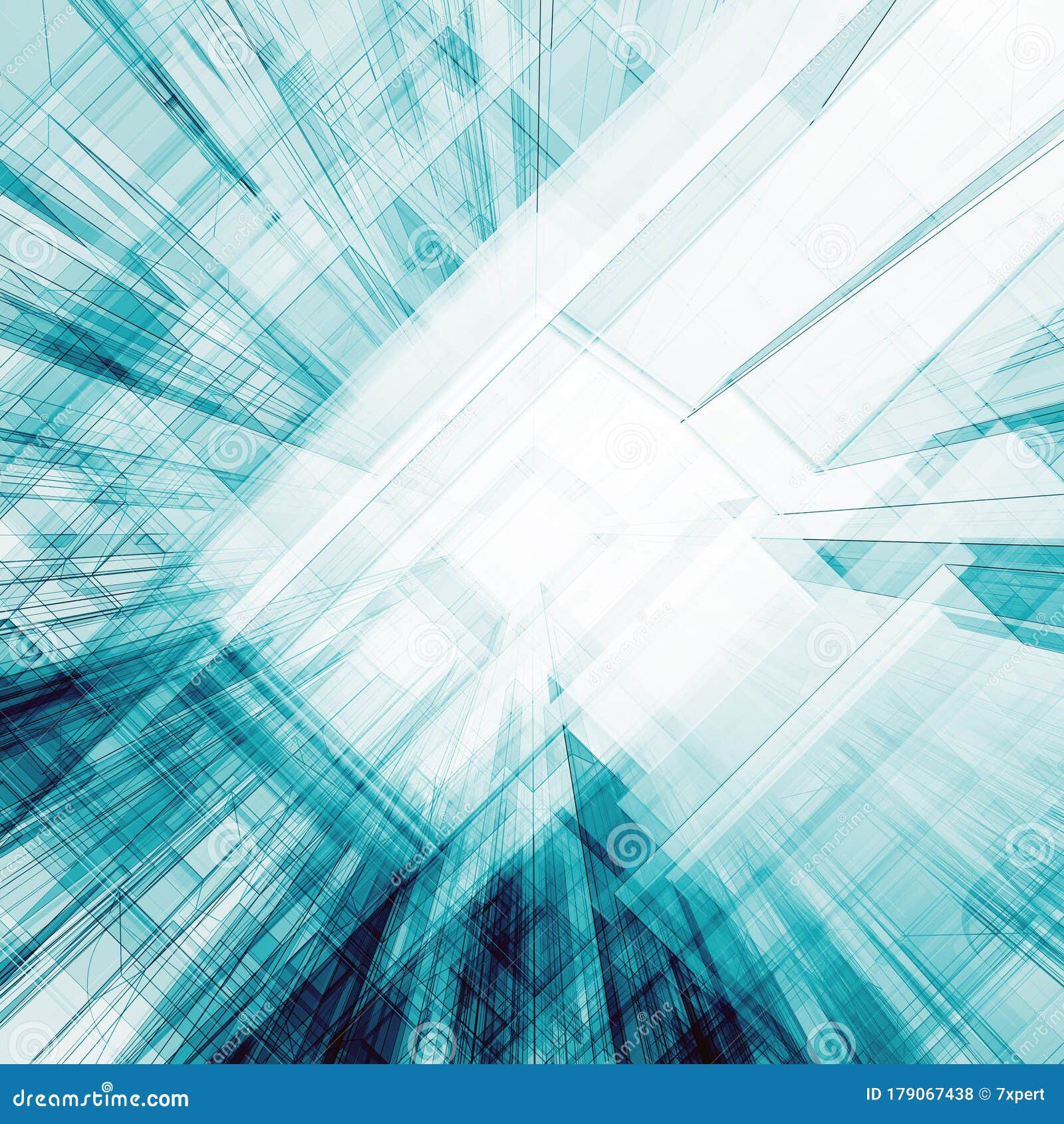 Abstract Architecture 3d Rendering Stock Illustration - Illustration of ...