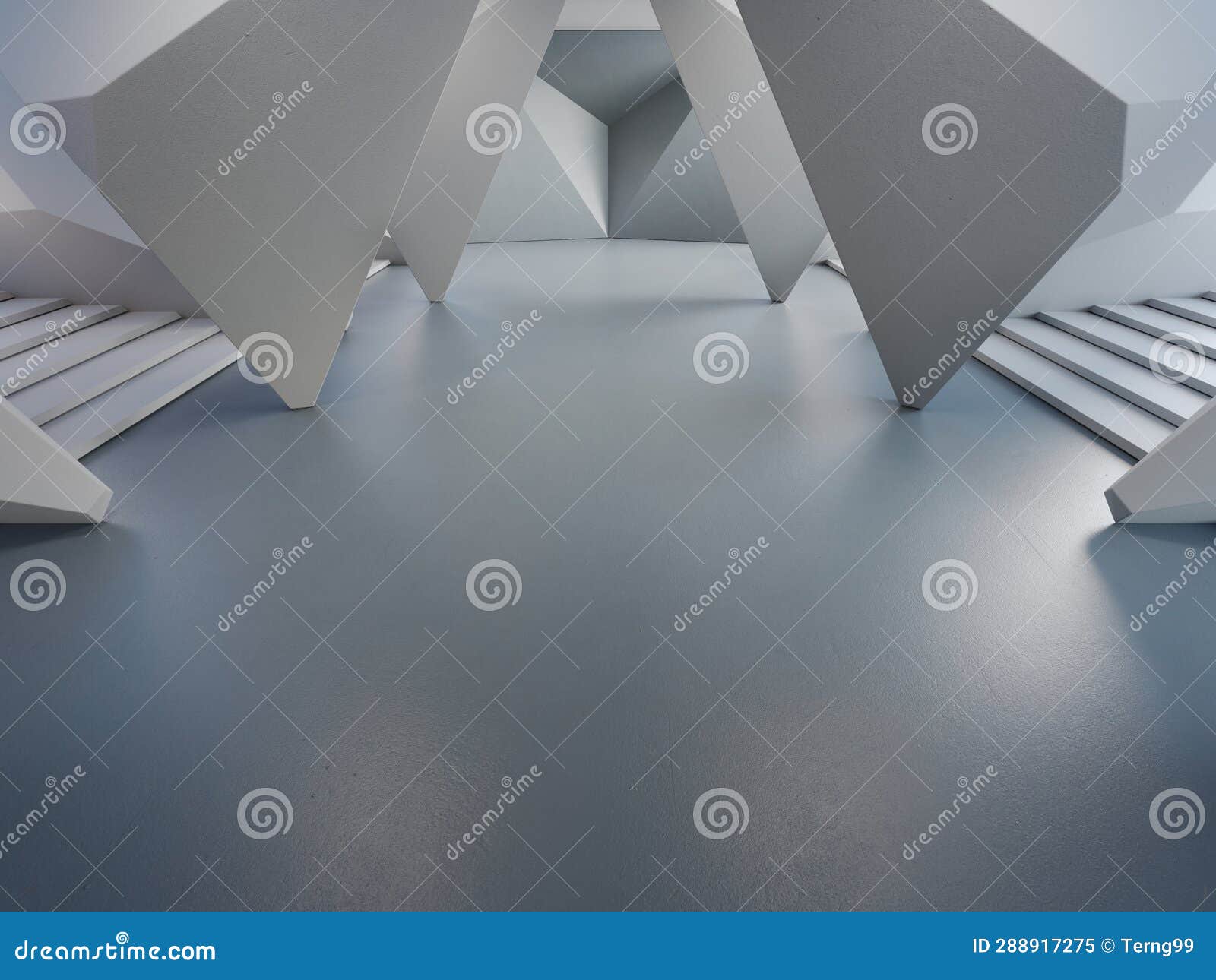 Geometric Shapes Structure on Gray Concrete Floor. Stock Illustration ...