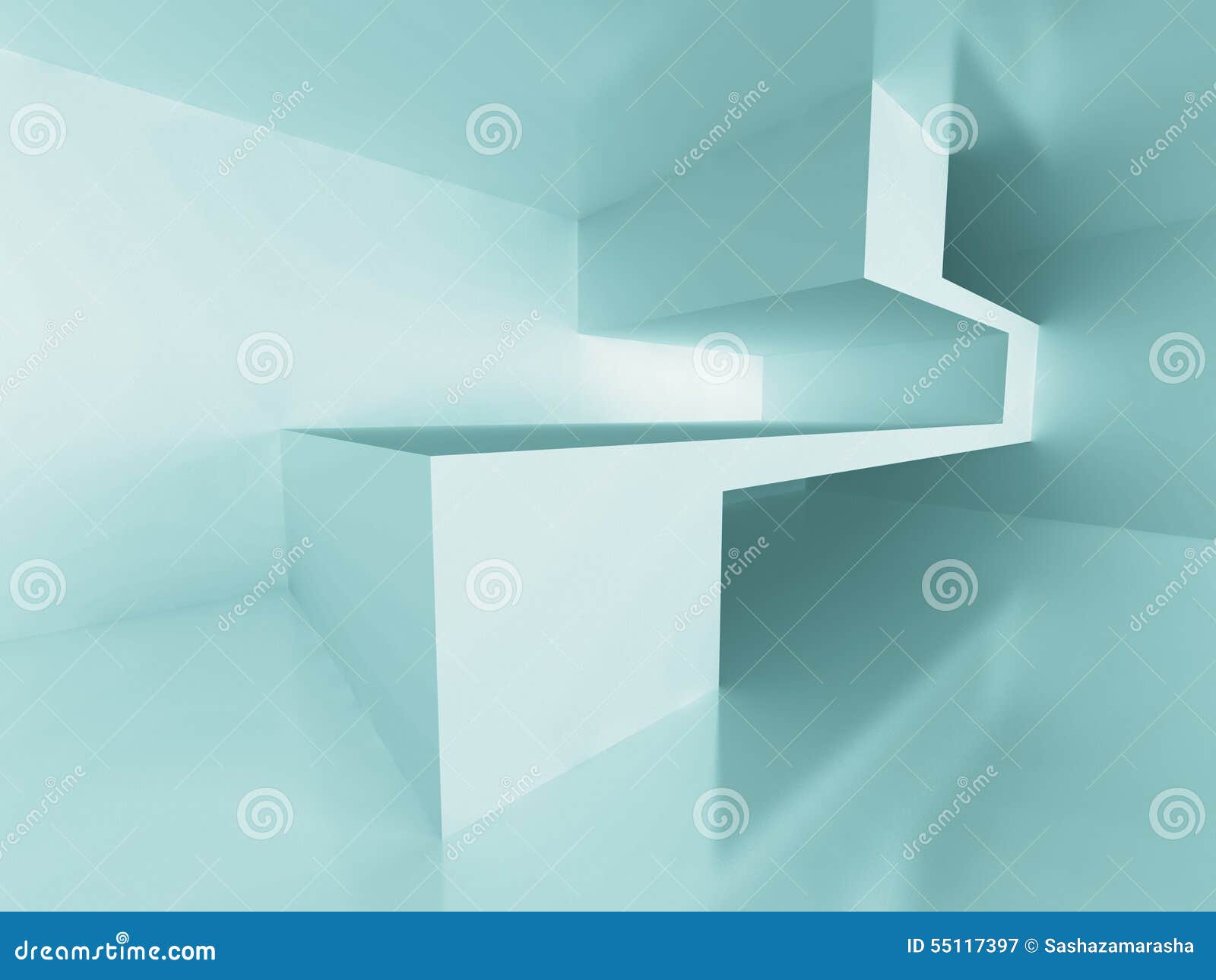 Abstract Architecture Design Empty Room Interior Background Stock ...