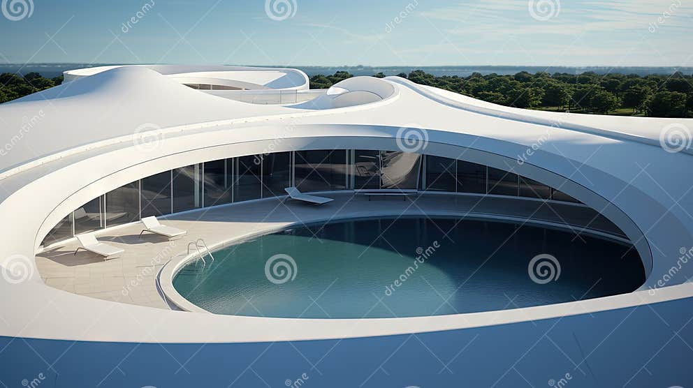 Abstract Architecture Design Influenced by Nature and Soft Forms. Stock ...