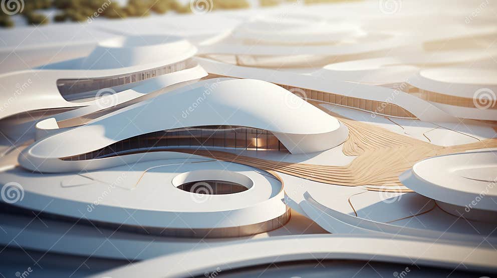 Abstract Architecture Design Influenced by Nature and Soft Forms. Stock ...