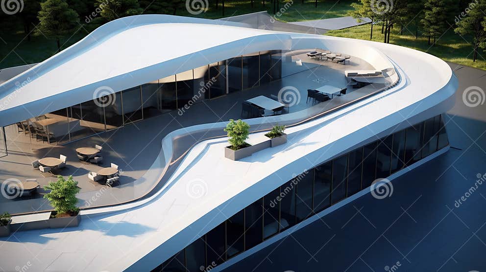 Abstract Architecture Design Influenced by Nature and Soft Forms. Stock ...