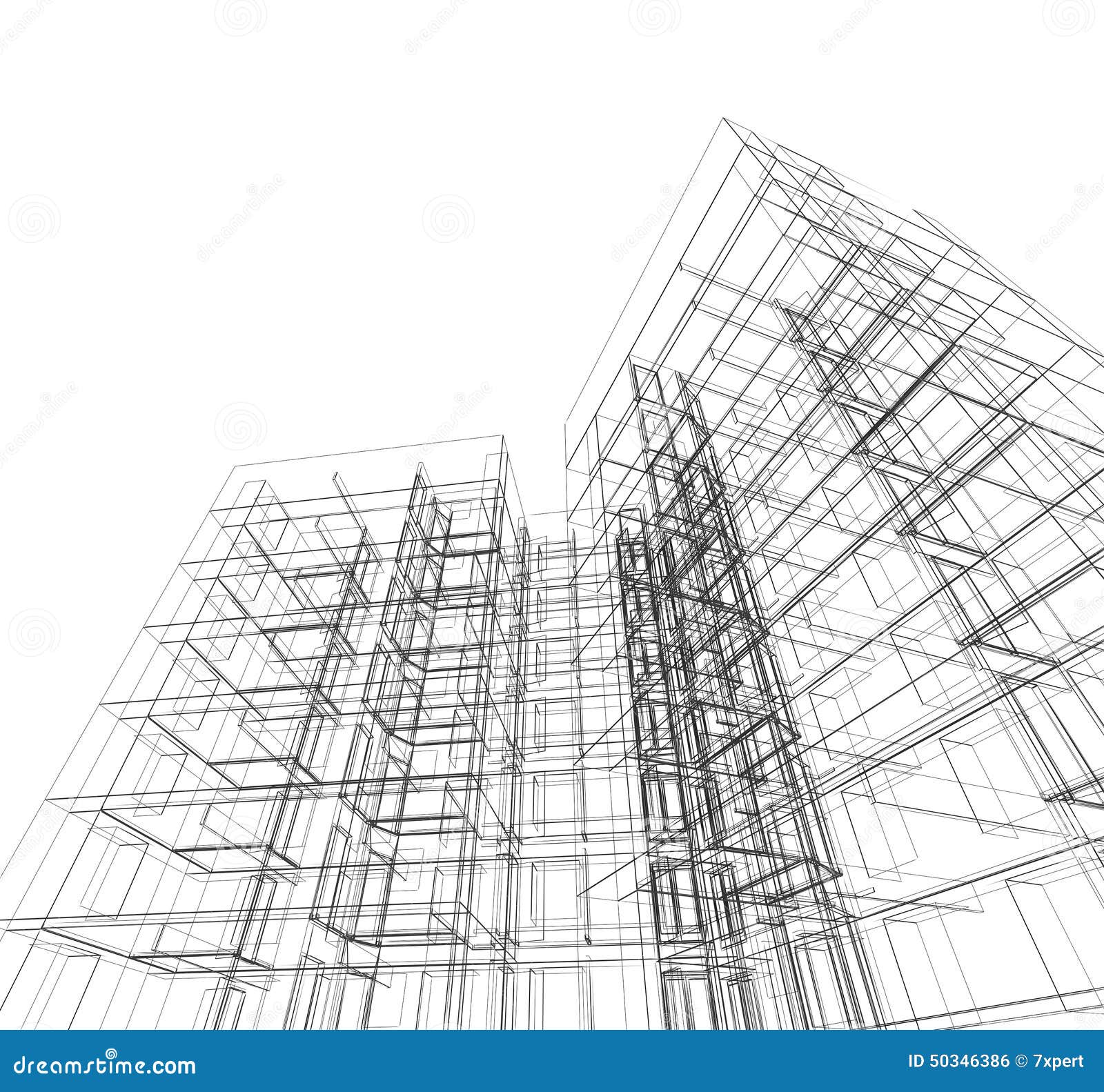 Abstract architecture stock illustration. Illustration of plan - 50346386