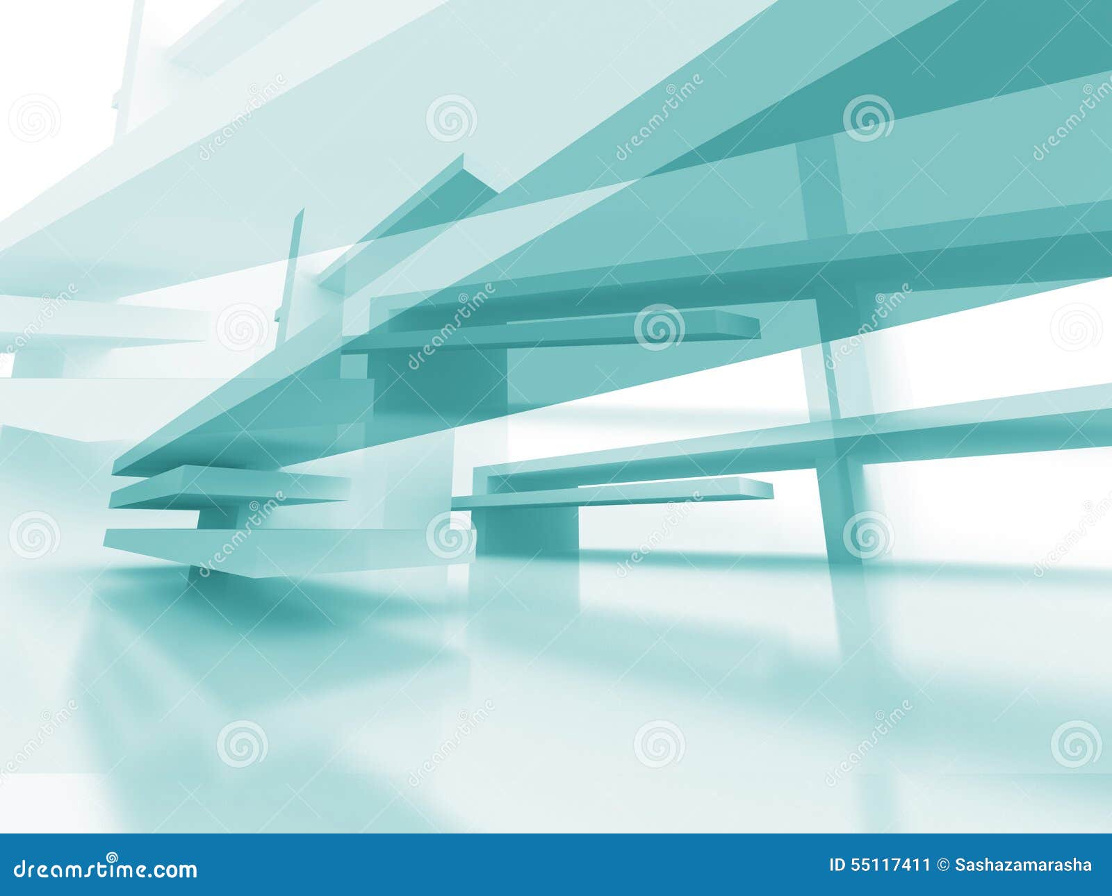 Abstract Architecture Futuristic Blue Design Background Stock ...