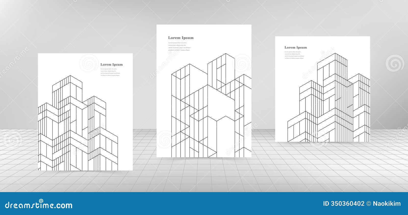 Abstract Architecture Lines. Geometric Buildings Background. 3d ...