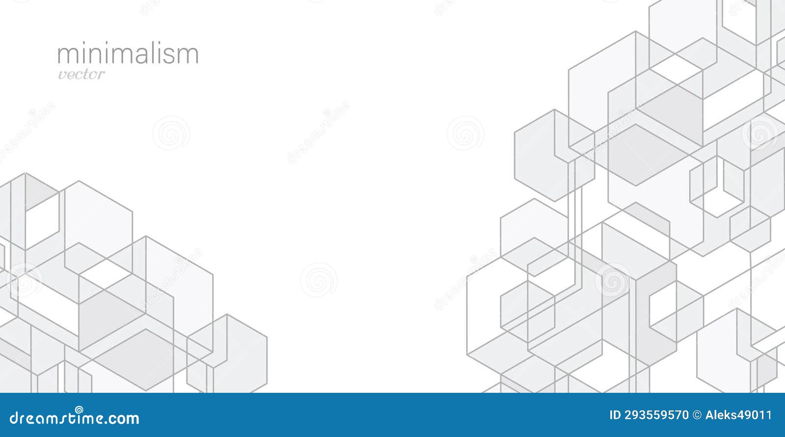 Abstract Architecture Made of Cubes and Lines. Linear Geometric Drawing ...