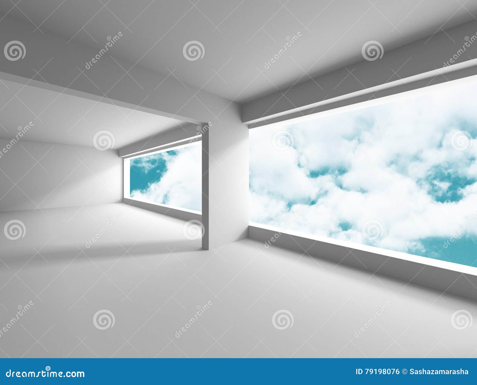 Abstract Architecture Modern Background with Blue Cloud Sky Stock ...