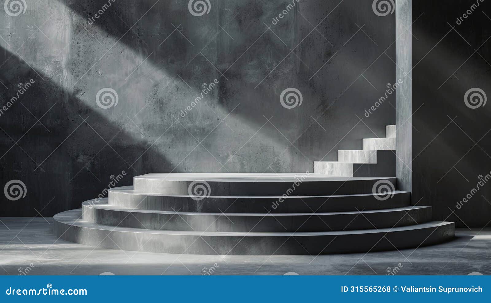 Abstract Architecture, a Modern Staircase Podium Design. the Concrete ...