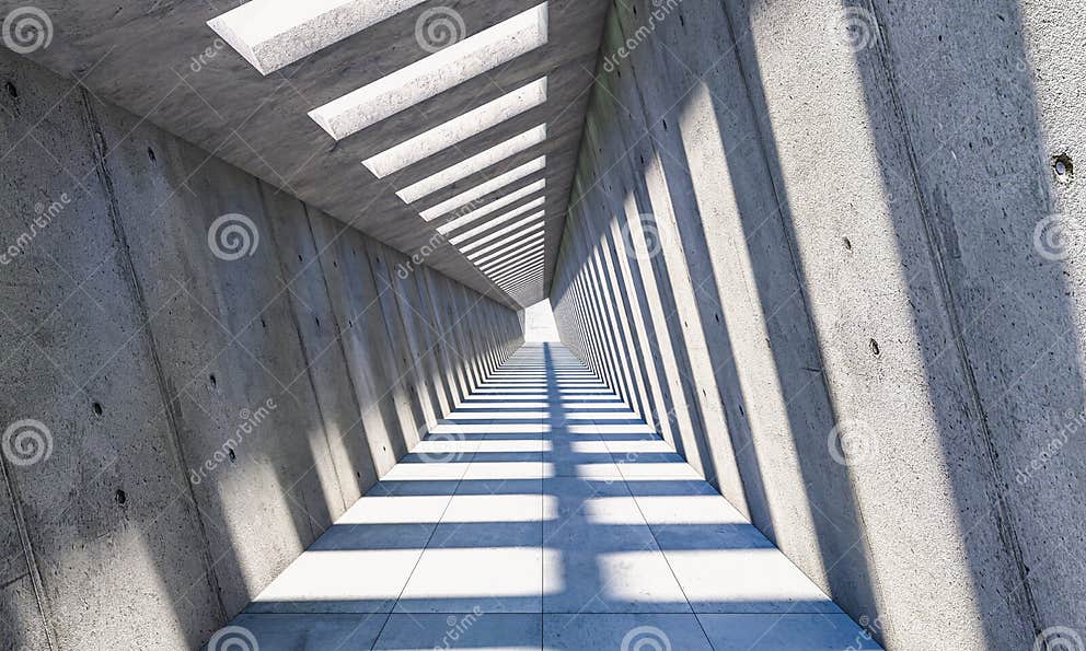 Abstract Architecture with Passage and Diagonal Walls Stock ...