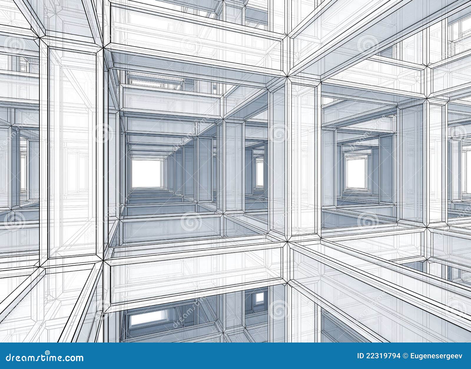 Abstract Architecture Perspective Background Stock Illustration ...