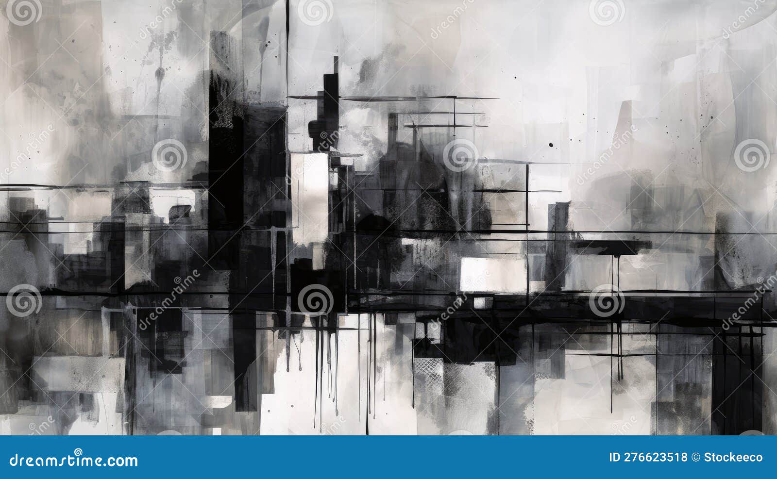 Abstract Architecture Piece with Gritty Texture and Greyscale Stock ...