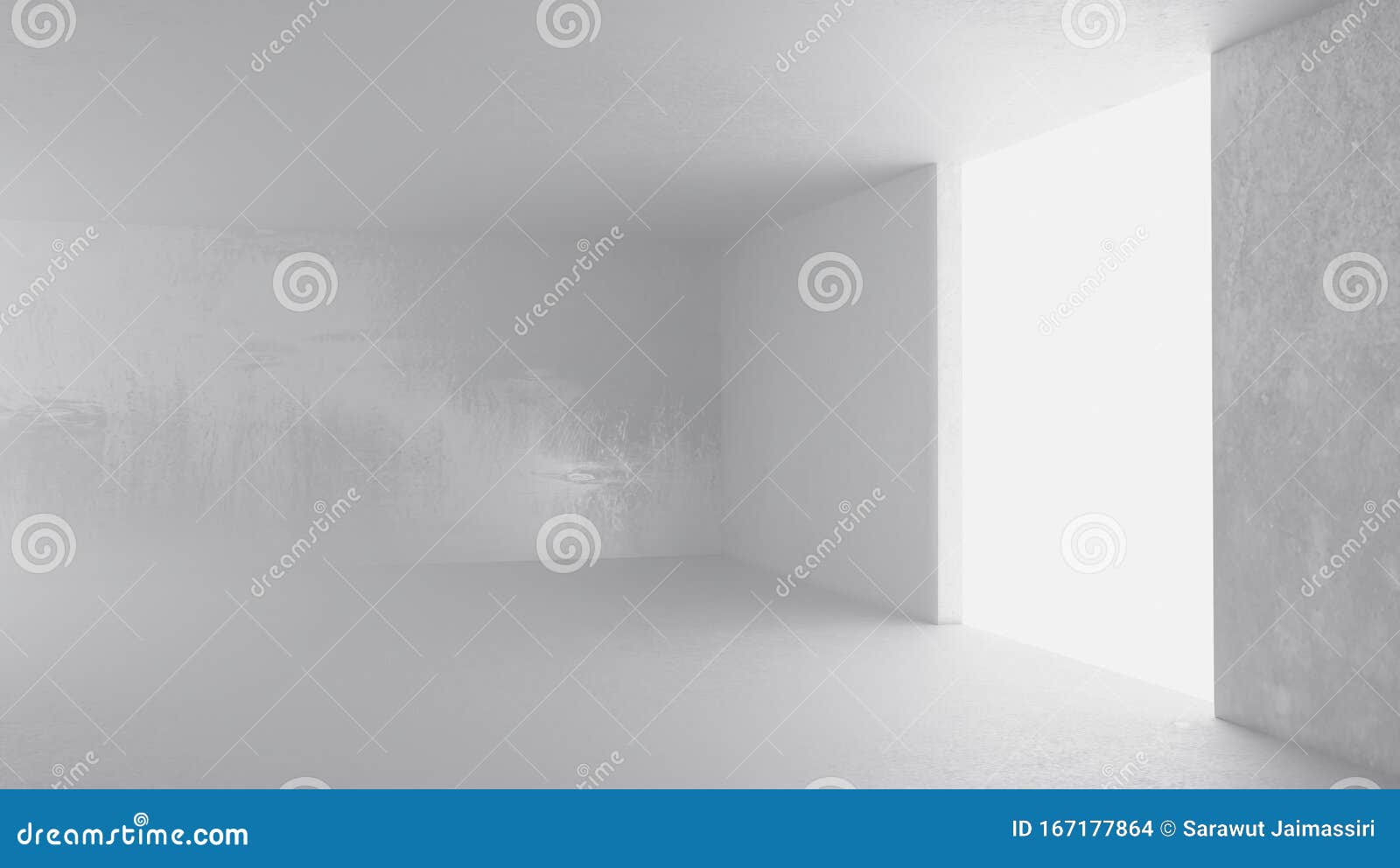 Abstract Architecture White Room Interior Stock Illustration ...