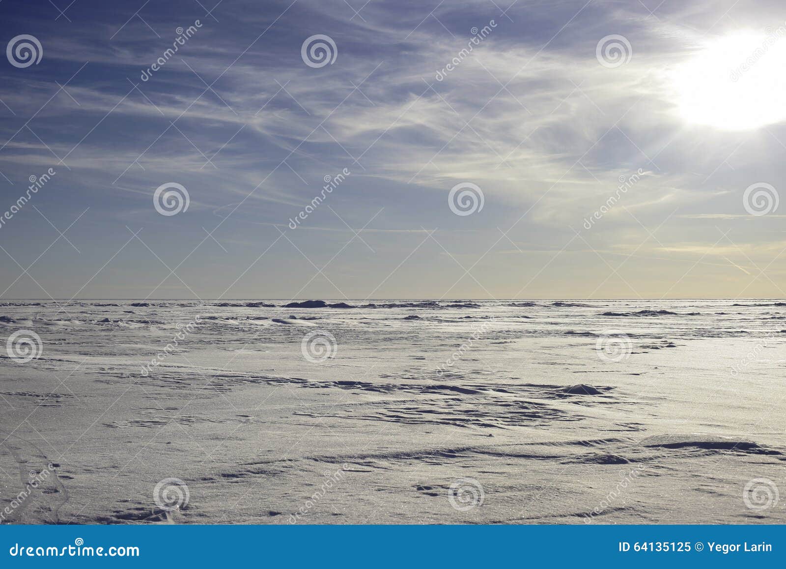 Abstract Arctic Landscape. Snow Plain and Sky Stock Image - Image of ...