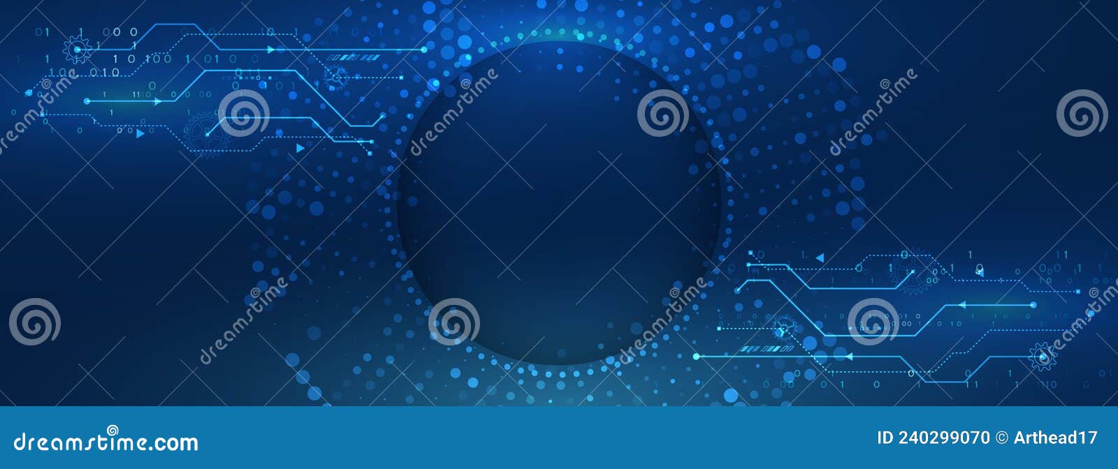 Abstract Array of Data. Template for Futuristic Presentation Stock ...