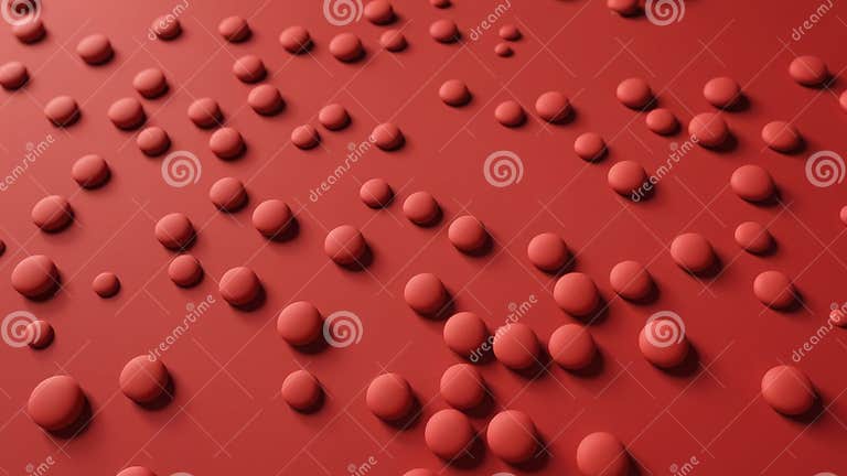 Abstract Array of Red 3D Spheres on a Seamless Red Background Stock ...
